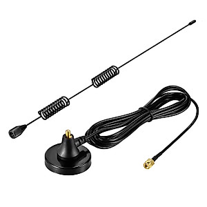 Bingfu Dual Band VHF UHF 136-174MHz 400-470MHz Ham Radio Magnetic Base Antenna Handheld Two Way Radio SMA Male Antenna for Ham Radio Walkie Talkie Icom Yaesu Vertex Standard Horizon Marine VHF Radio