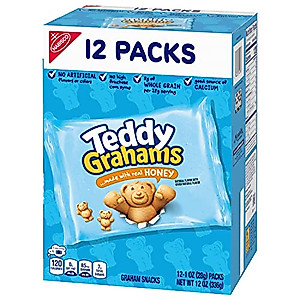 Teddy Grahams Honey Graham Snacks, 48 Total Snack Packs (4 Boxes)