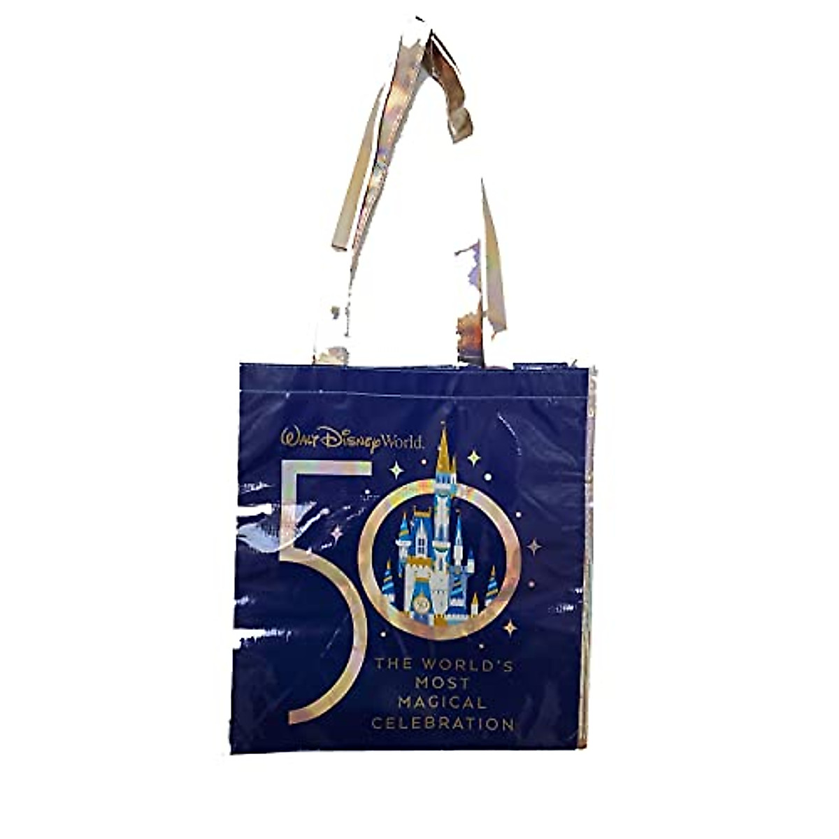 Disney Parks 50th Anniversary Reusable Bag - Medium Size, Blue