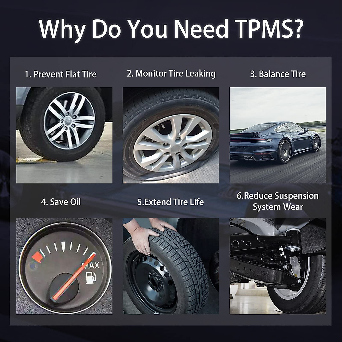 Marsflex TPMS Sensor, 13598772 for GM 315Mhz, Tire Pressure Monitoring Sensor Compatible with Buick Chevy Cadillac GMC, Tire Pressure Sensor Replacement 13586335,13598771 4 Pack