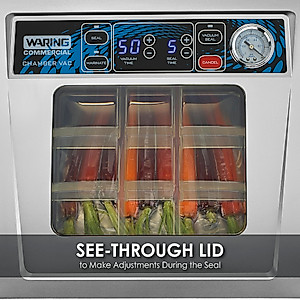 Waring Commercial WCV300 Vacuum Sealer, Silver 2 Gallon Bag Capacity