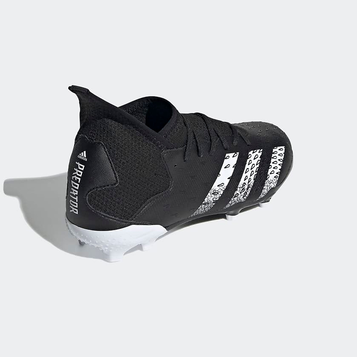 adidas Firm Ground Predator Freak .3 Soccer Shoe (boys) Black/White/Black 2 Little Kid