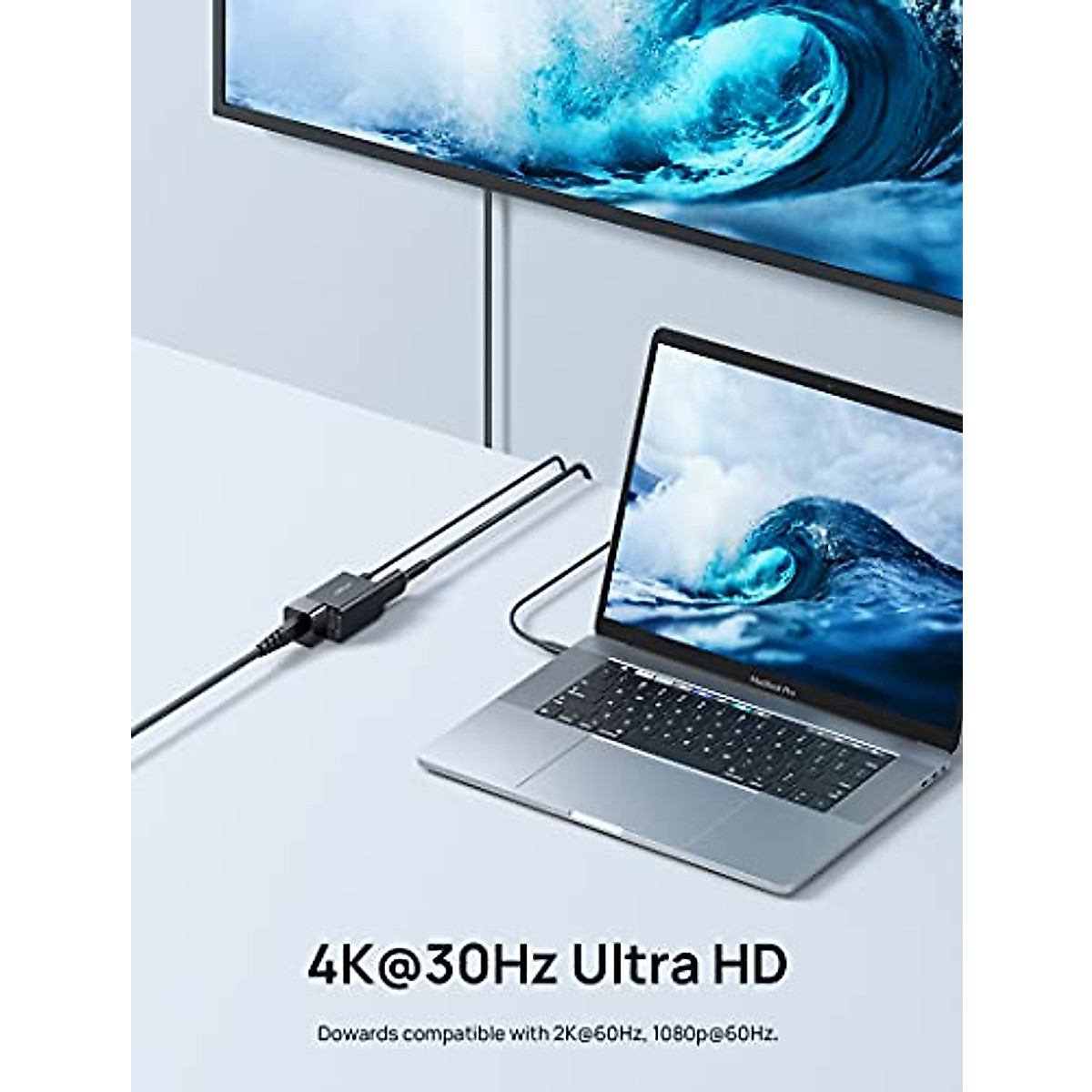 Charger Dock for Nintendo Switch, JSAUX 3-Port 45W GaN Switch Dock Set [USB-C/USB 3.0/4K HDMI] with Extention Cable and Adapter Compatible with Switch, MacBook Pro/Air, and iPad and Galaxy
