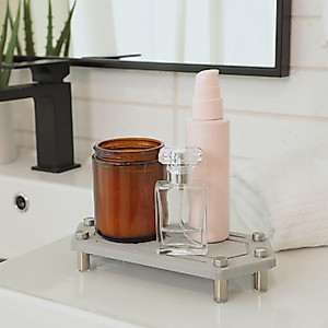 Nobleton Instant Dry Bathroom Organizer, Water Absorbing Stone Tray For Sink, Fast Drying Sink Caddy(Grey)