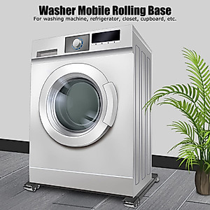 Furniture Dolly Mobile Roller, 300KG Load Bearing Extensible Appliance Roller, Fridge Stand Moving Cart with Adjustable Height Lifting Tool Lever for Washing Machines Refrigerators Dryers (Silver)