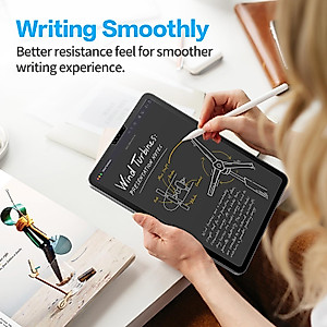 Ambison [2Pack Matte Glass Screen Protector Compatible with iPad Pro 11 2022, Writing Smooth/Anti Glare, Reduce Nib Wear, Fingerprint Free for iPad Pro 11 /iPad Air 5/iPad Air 4th Generation