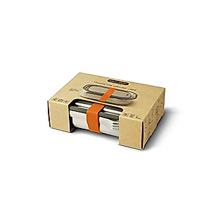 Black+Blum Stainless-steel Lunch Box | Leak-proof Oven Safe Plastic Free Meal Prep Lunch Food Container, Orange, 1000ml / 34 fl oz