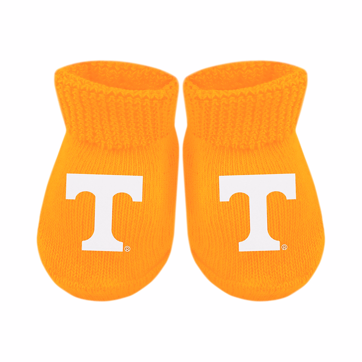 University of Tennessee Power T Newborn Baby Bootie Sock, Tennessee Orange, Newborn