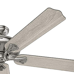 Hunter Fan Company, 51120, 60 inch Royal Oak Brushed Nickel Ceiling Fan and Handheld Remote