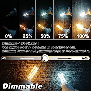 JDE11 Led Bulbs 120V 75W Halogen Candelabra Bulbs Equivalent Dimmable,T3 T4 Mini Base JD E11 Bulb, 4000K Natural White 7W 750 lm E11 Bulb for Chandeliers,Candelabra,Ceiling Fan,Cabinet Lighting,2Pack