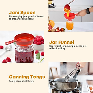 BriSunshine 21.5 QT Stainless Steel Canning Pot with Lid, Rack & Canning Tools Set, Canning Supplies Kit Water Bath Canner for Beginner