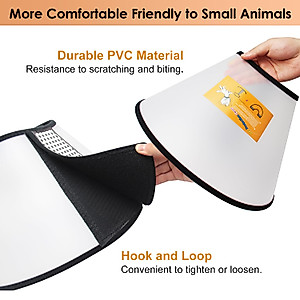 Juvielich Soft Dog Cone Collar for Small Medium Dogs Comfy Cones to Stop Licking Protective Collar for Dog After Surgery Anti-Bite Lick, Adjustable Recovery Elizabethan Dog Collar 1 Pcs(Neck:14-18in)