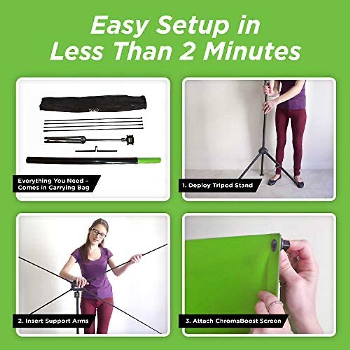 Valera Explorer Green Screen with Stand - Portable Chroma Key Panel, 1000 Free Backgrounds Included, Wrinkle Resistant Green Fabric Backdrop, Tripod & Wall Mount, Carry Case, Portrait & Wide Landscape
