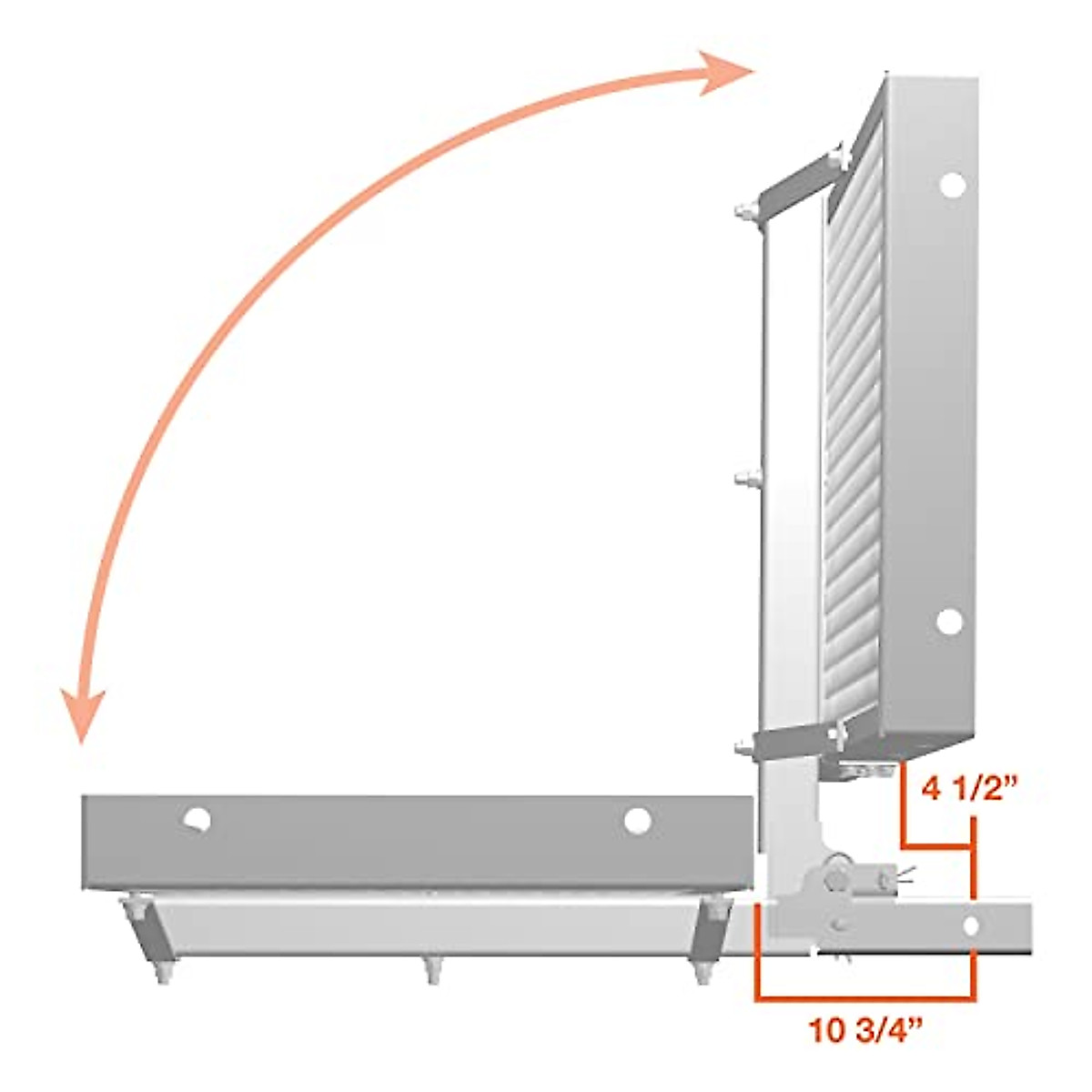 CURT 18100 60 x 20-Inch Aluminum Tray Hitch Cargo Carrier, 500 lbs Capacity, 2-in Folding Shank