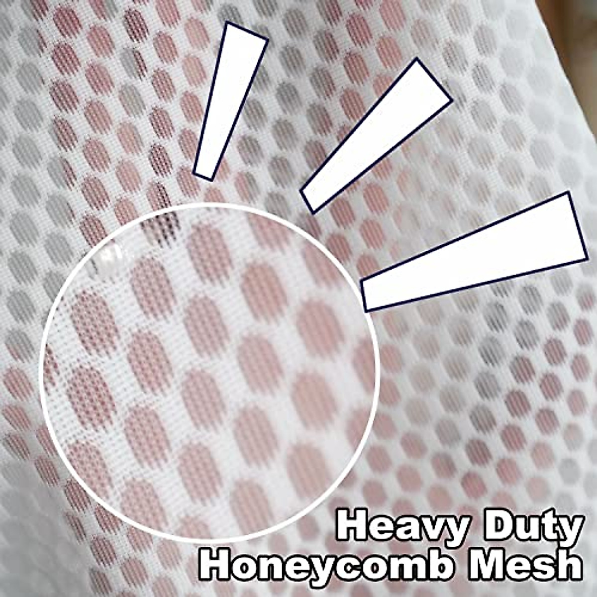 Mesh Laundry Bags - Honeycomb Mesh Wash Bag for Delicates, Underwear, Lingerie, Bra, Pantyhose, Socks (Assorted)