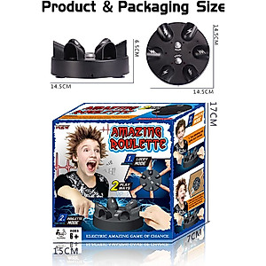 2023 Shock Roulette Party Game,Funny Shock Roulette Gams for Family Game Night,Board Games Family Games for Kids Adults, Lie Detector Test Shock Finger Game for Christmas Birthday Friends Party