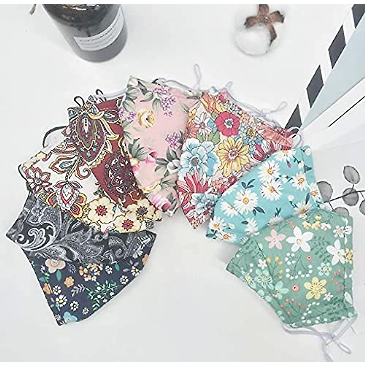 50pcs 10 x 10 inches Cotton Fabric Bundle Squares for Quilting Sewing, Precut Fabric Squares for Craft Patchwork