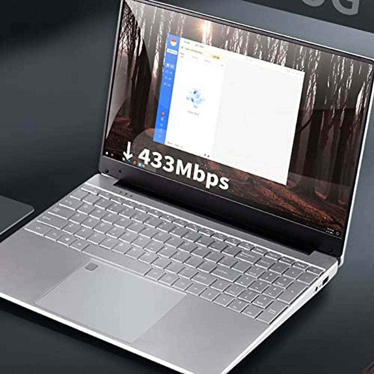 CHICIRIS Laptop Computer, Portable 15.6in Laptop 2K Resolution IPS Screen 16GB RAM for Home (16+512G US Plug)