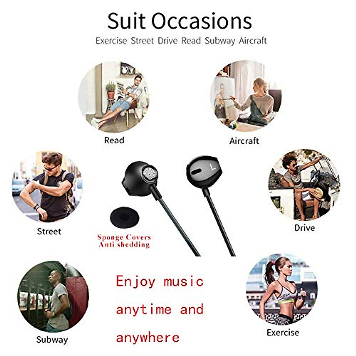 USB C Headphones,Type C Earbuds USB C Earphones with Mic & Volume Control Compatible with Google Pixel 3/2/XL,iPad Pro 2018, OnePlus 6T,Huawei Essential Phones