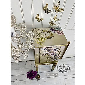 Redesign with Prima Decor Transfers® Burgundy Rose Garden Total Sheet Size 24"x35", Cut Into 3 Sheets Rub on Transfers for Crafts and Furniture Home Decor Transfers | Furniture and Craft Decals