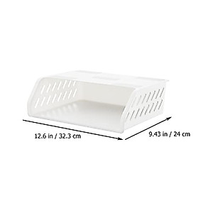 Zerodeko 3 pcs Basket Bathroom Organizer Hidden Hollow Bin Shelves Office Kitchen Small Under Sorting Pencil Drawer Cabinets Home Bedroom Desktop Objects Necessities Wall-mounted Cosmetics