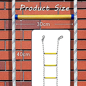 LQX Window Ladder Escape Rope Ladder 2-9 Story Homes, Emergency Climbing Rope Ladders for Kids and Adults Flame Resistant Safety Rope Ladders/18M