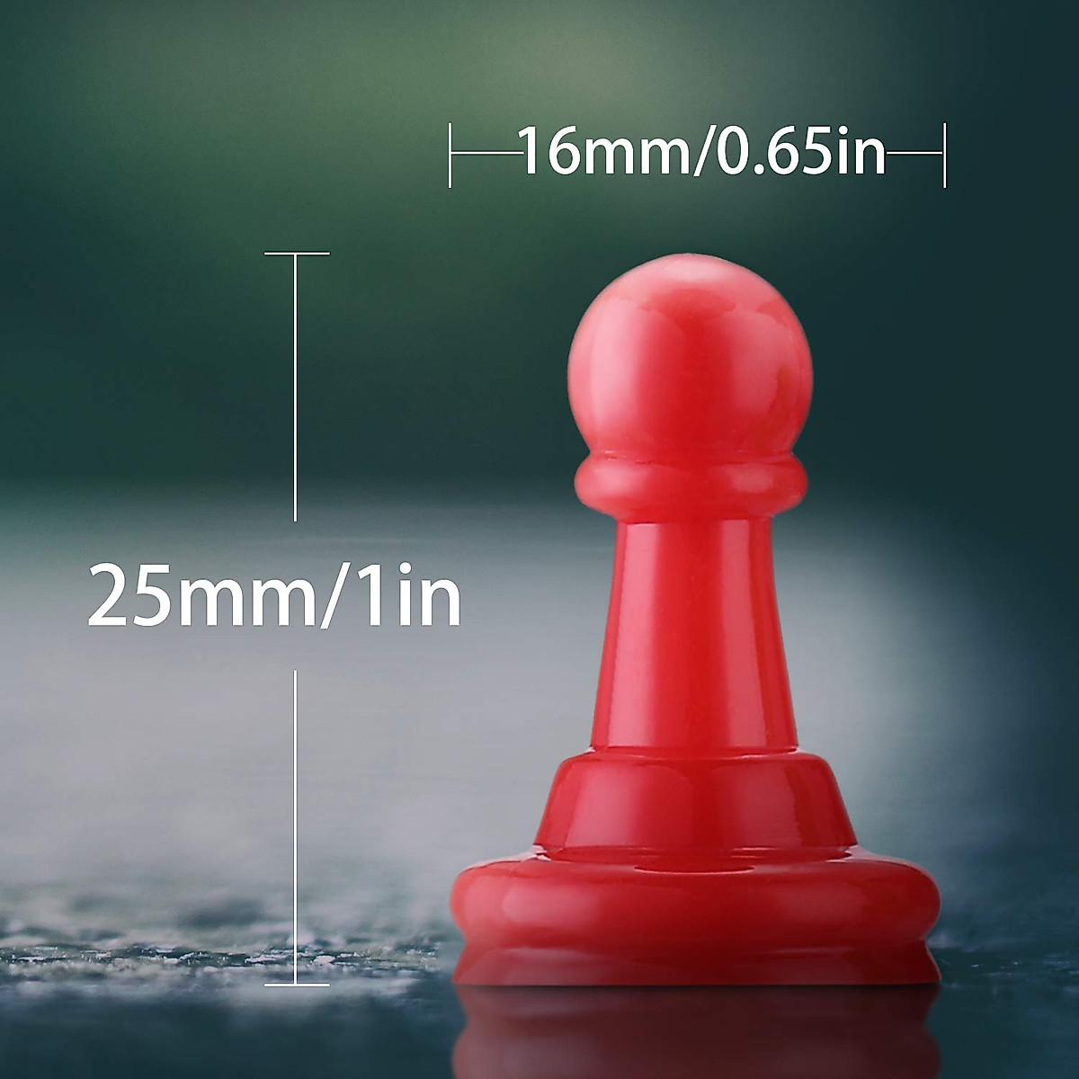 Shappy 32 Pieces Board Game Pieces Multicolor Plastic Pawn Game Pieces for Board Games Chess Pieces Tabletop Markers 1 Inch