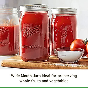 Ball Wide Mouth Quart (32 oz.) Mason Jars with Lids and Bands