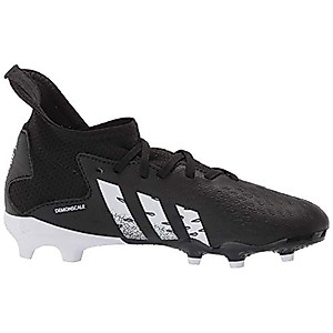adidas Firm Ground Predator Freak .3 Soccer Shoe (boys) Black/White/Black 6 Big Kid