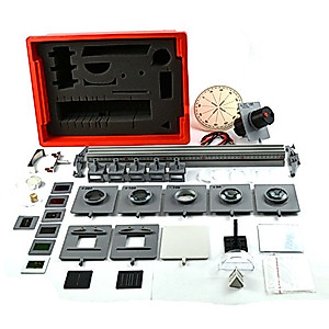 Eisco Labs Complete Optical Bench and Attachment Set, with 20 Lab Activities