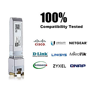 10Gbase-T SFP+ RJ45 Transceivers with 10G SFP+ DAC 1M,Compatible with Cisco, Meraki, MikroTik, Ubiquiti, Unifi, Netgear, QNAP, D-Link and More