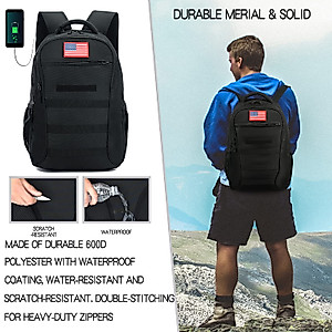 outdoor plus Camo Backpack for Boys,Military Teen Backpack with USB Port, Army Bookbag for School Tactical