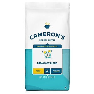 Cameron's Coffee Roasted Whole Bean Coffee, Breakfast Blend, 32 Ounce, (Pack of 1)