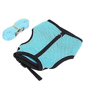 Rabbit Harness Set, Adjustable Buckle Breathable Small Animals Vest Harness Set with Mesh Leash for Rabbit Squirrel Bunny Ferret Guinea Pig(S)