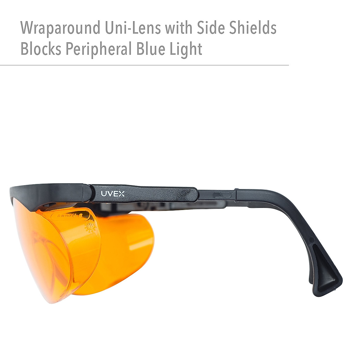 Honeywell Uvex Skyper Blue Light Blocking Computer Glasses with SCT-Orange Lens, (S1933X), S1933X-3 (3 Count)