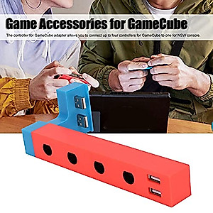 4 Ports Controller Adapter, USB Interface Design Easy to Use Practical Convenient Premium Material Wired Controller Adapter for