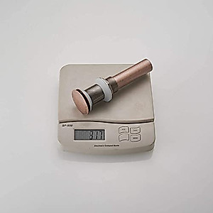 Homevacious 1 5/8" Bathroom Faucet Vessel Vanity Sink Pop Up Drain Assembly Stopper Without Overflow Copper Lead-Free Push & Seal