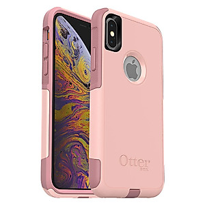 OtterBox iPhone Xs AND iPhone X Commuter Series Case - BALLET WAY (PINK SALT/BLUSH), slim & tough, pocket-friendly, with port protection