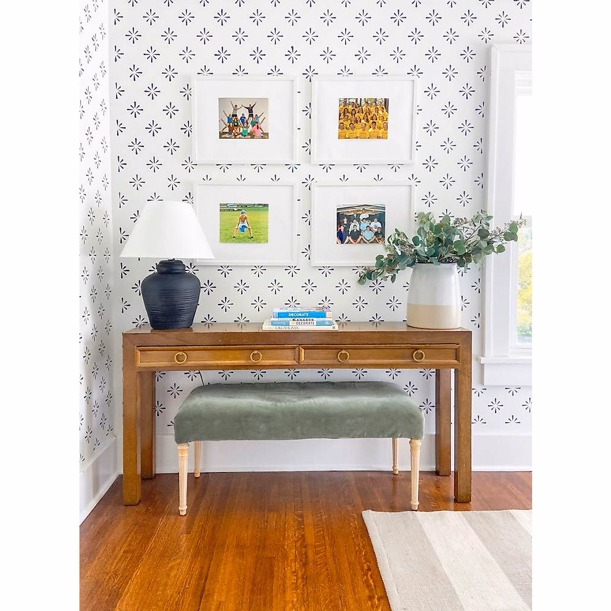 STENCILIT® Starburst Wall Stencil for Painting - 2 Pack 16.5 x 31.5 in Stencil, Geometric Wall Stencils for Painting Large Pattern, Scandinavian Large Wall Stencil