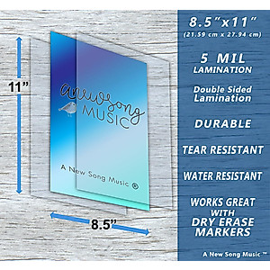 Laminated 4 String Bass Fretboard Notes Chart Nashville Number System & Circle of 5ths Easy Instructional Poster for Beginner for Notebook - A New Song Music 8.5 x 11