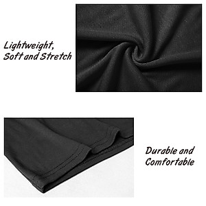 TAPULCO Long Sleeve Thermal High Neck Top for Men, Undershirts Turtleneck Pure Color Pullover Cozy Sweater Lightweight T-Shirts for Prom Black Large