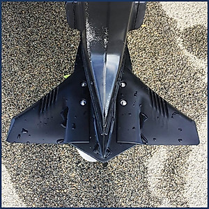 Five Oceans Hydrofoil, Hydrofoil for Outboard Motor, Hydro-Stabilizer Fins for Outboards and Stern Drive, Up to 50HP, Black - FO4470