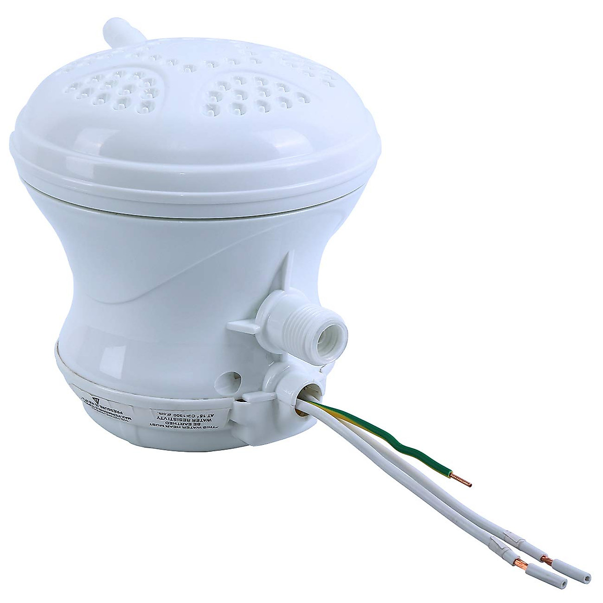 TryE 110V Instant Hot Water Heater, Electric Shower Head Wall Mount Tankless Pool Cabin Water Shower Head Heater with Plastic Tube