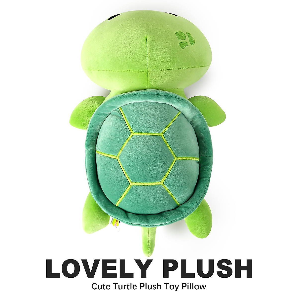 Onsoyours Sea Turtle Cute Plush, Green Soft Stuffed Animal Turtle Plush Pillow, Tortoise Kawaii Plushie Toy for Kids (Green Turtle, 13")