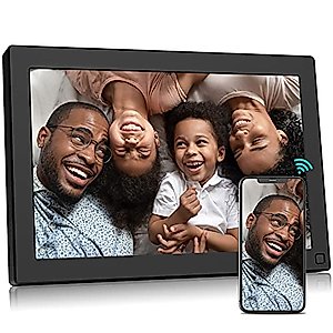 BSIMB 32GB 10.1 Inch WiFi Digital Photo Frame, Smart Digital Picture Frame 1280x800 IPS Touch Screen Auto Rotate Motion Sensor Upload Photos/Videos via App/Email, Gift for Grandparents