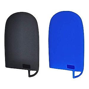 REPROTECTING Silicone Rubber Key Fob Cover Compatible with 2011-2019 Chrysler 300 Dodge Challenger Charger Dart Durango Journey Fiat 500 500L Compass Grand Cherokee Renegade M3N-40821302 M3M-40821302