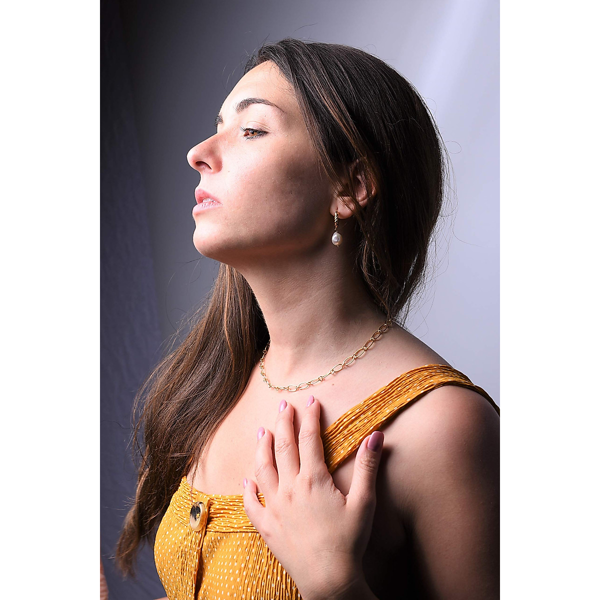 Baroque Pearl Earrings [18K Gold Plated - .925 Sterling Silver] - Vintage/Art Deco/Gala/Evening Wear/Elegant/Ballroom/Bridal