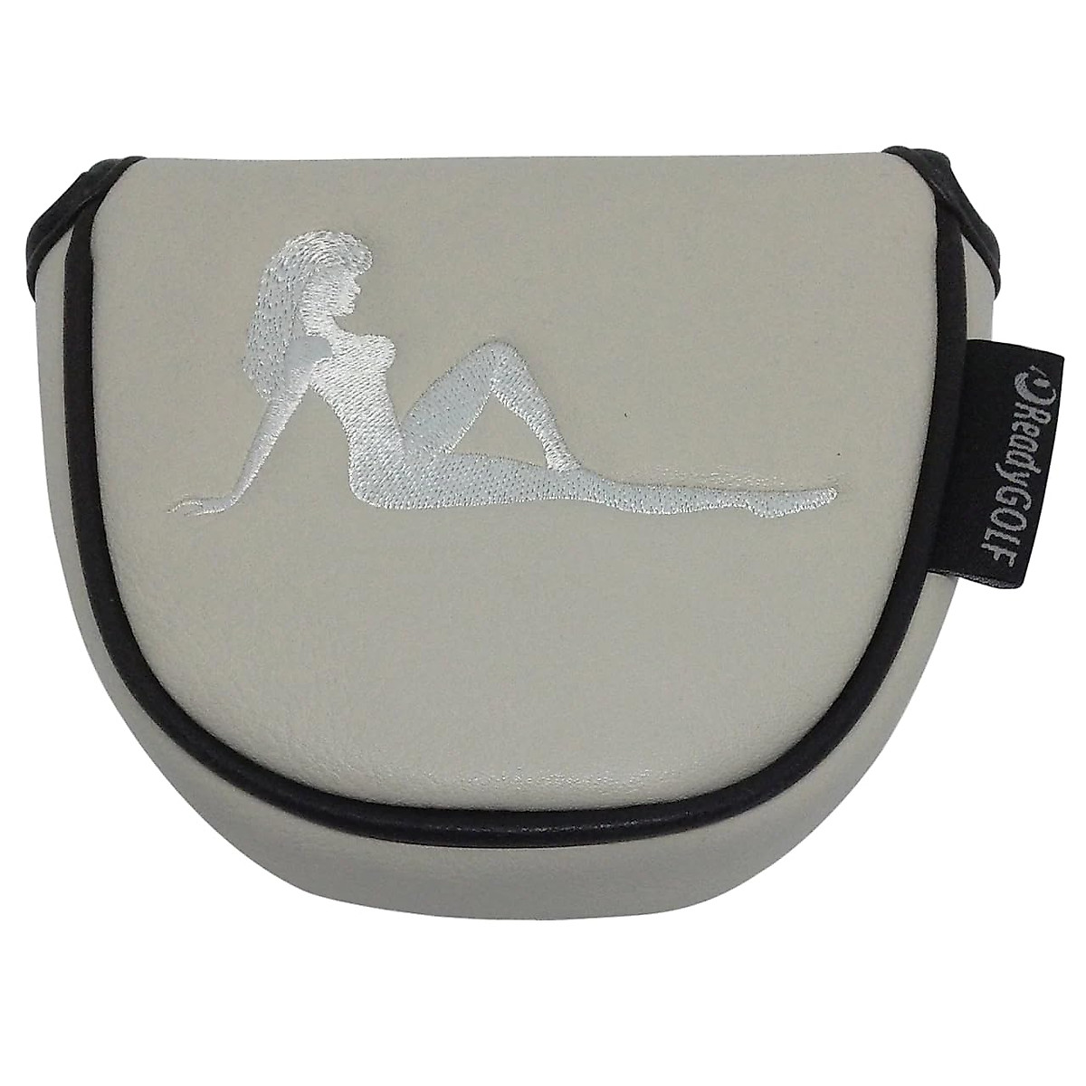 ReadyGOLF Mudflap Girl Embroidered Grey Putter Cover Mallet