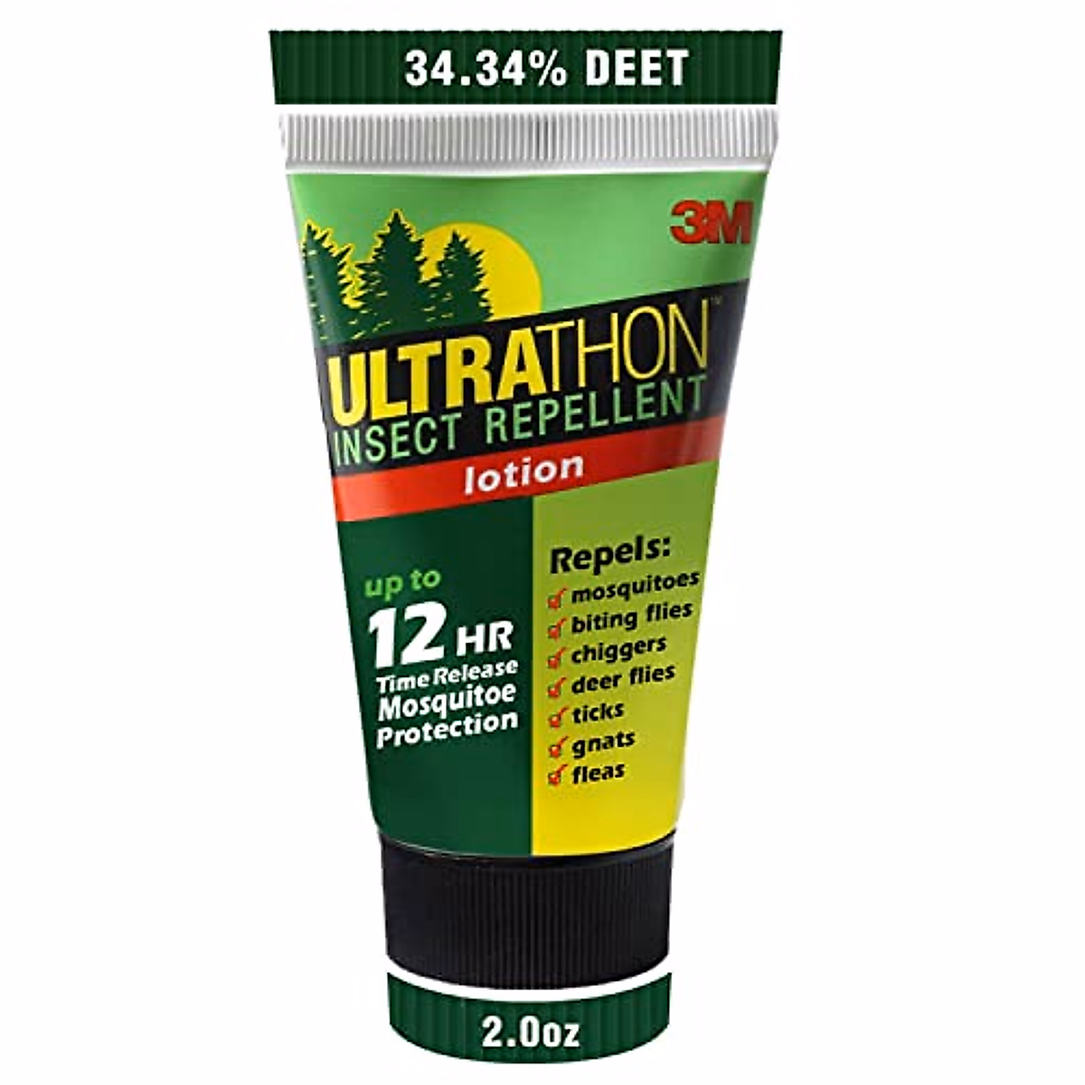 3M Ultrathon Insect Repellent Lotion, Splash and Sweat Resistant, 2 Oz
