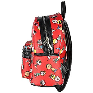 Peanuts Snoopy Charlie Brown Linus Lucy Sally Marcie Toss Print Mini Backpack